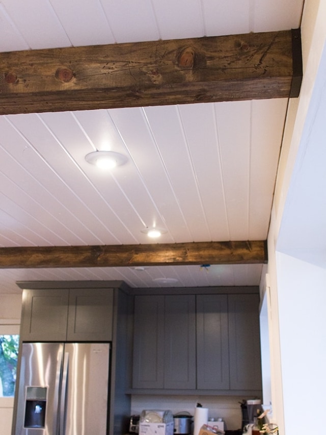 How to: Simple DIY faux wood beams - Jenna Sue Design