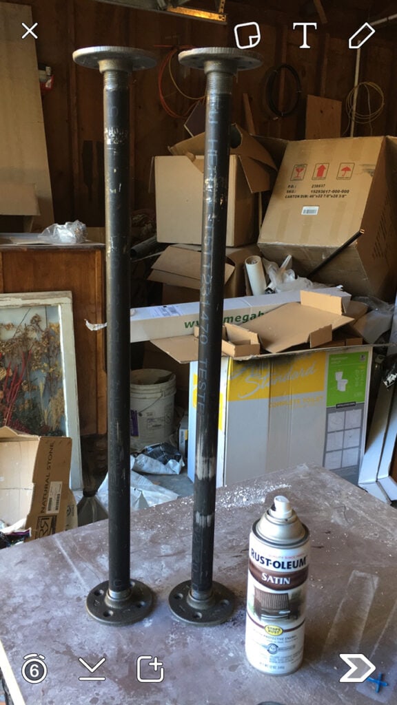 DIY Pipe Leg Desk & Rustic Wood Bench Tutorial - Jenna Sue Design