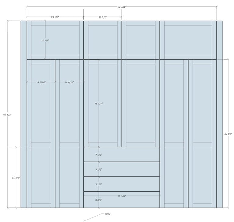 Walk-through Closet Design Plans - Jenna Sue Design