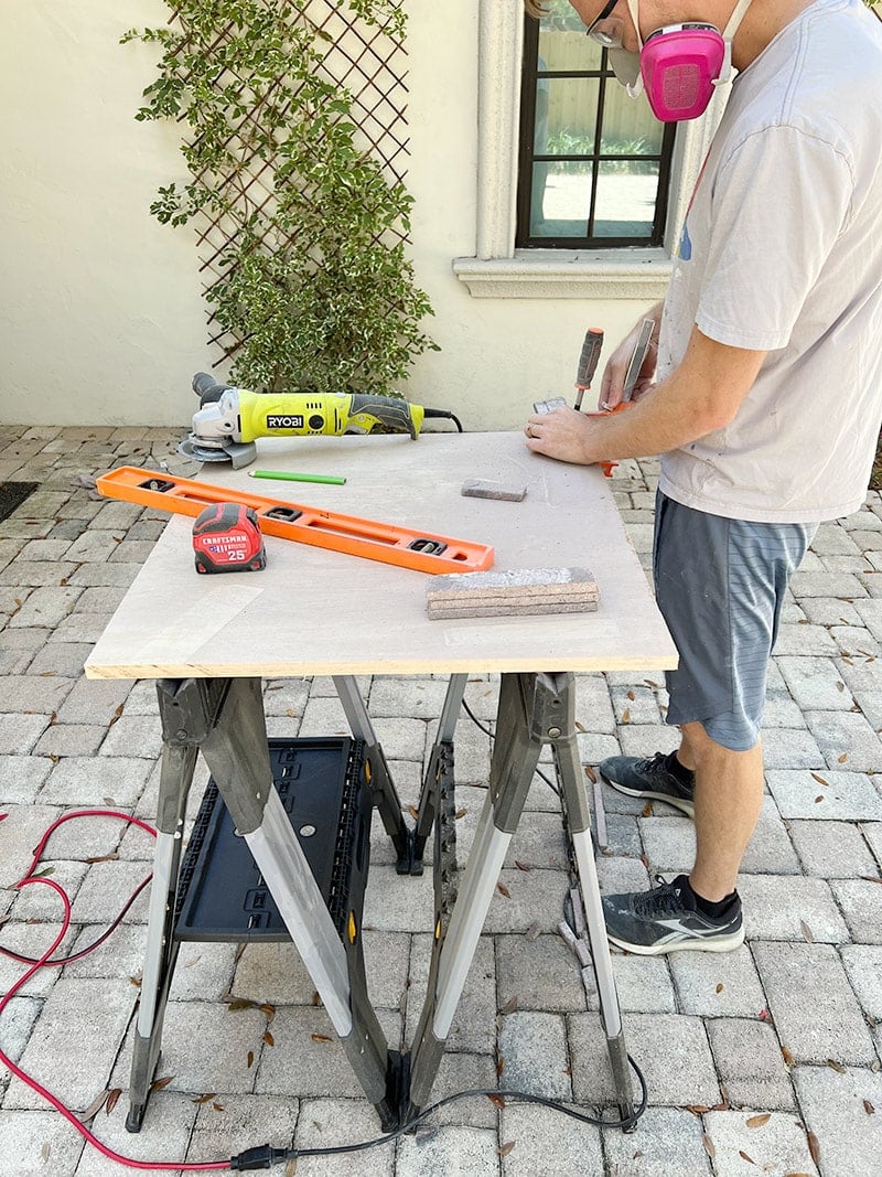 How to install herringbone brick floor tile - Jenna Sue Design