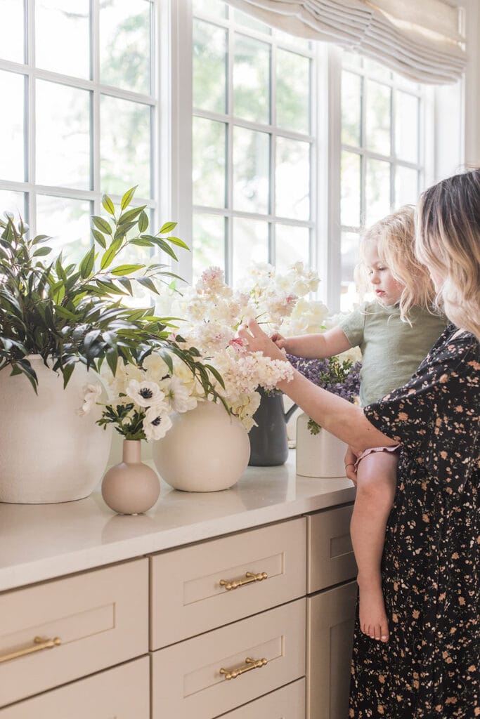 Favorite faux spring flowers and branches - Jenna Sue Design