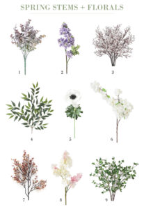 Favorite faux spring flowers and branches - Jenna Sue Design