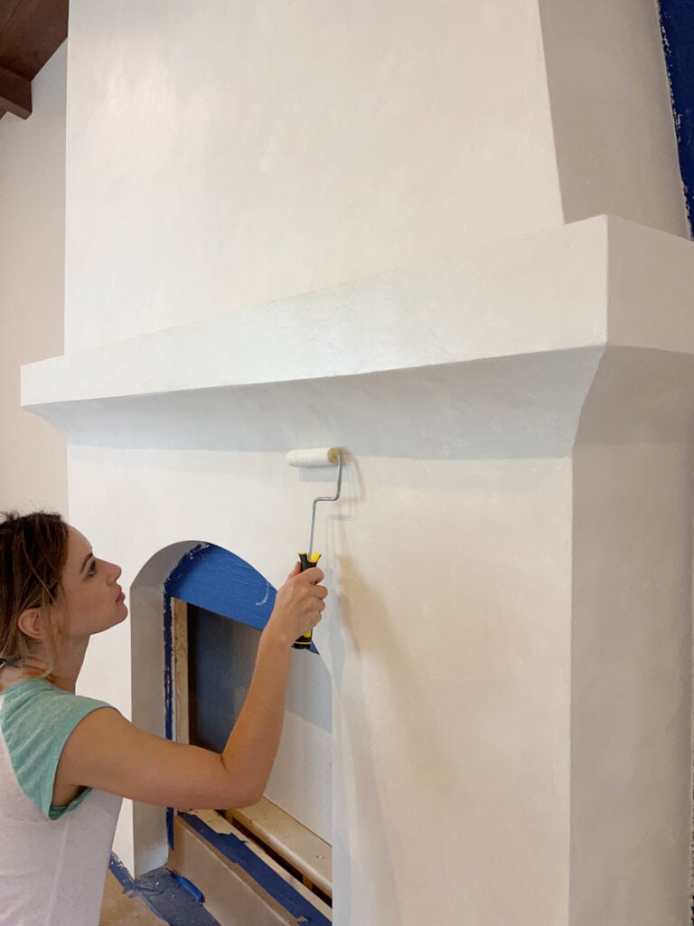 DIY Venetian Plaster Fireplace - Jenna Sue Design