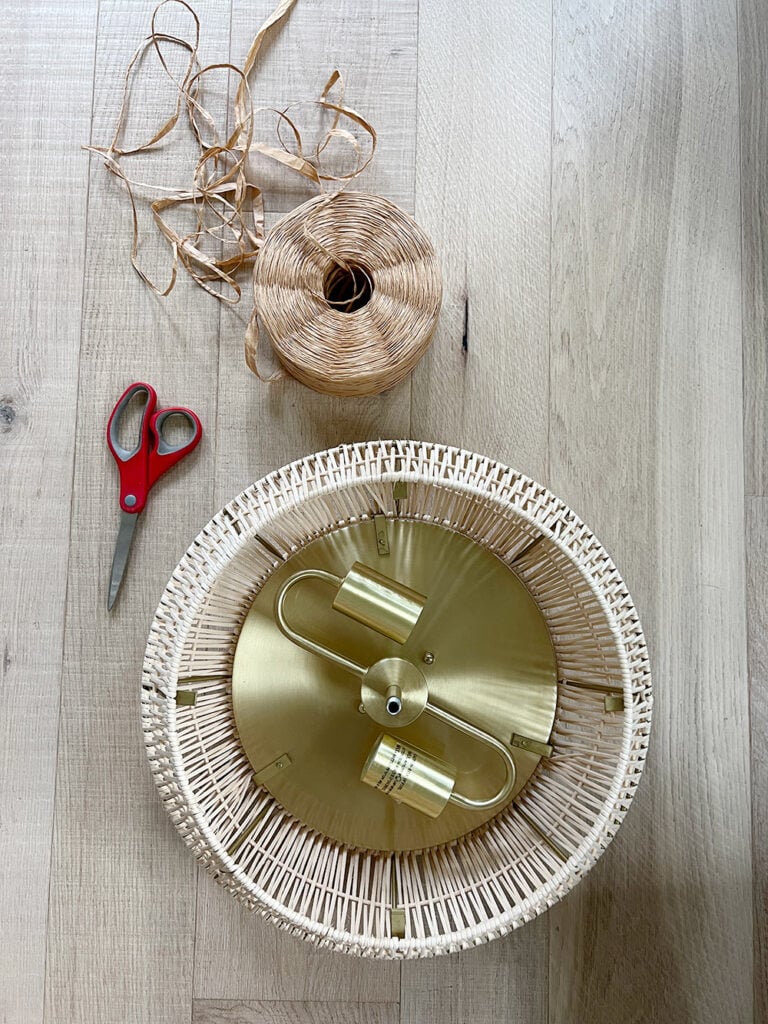 DIY Boho Flush Mount Ceiling Light - Jenna Sue Design