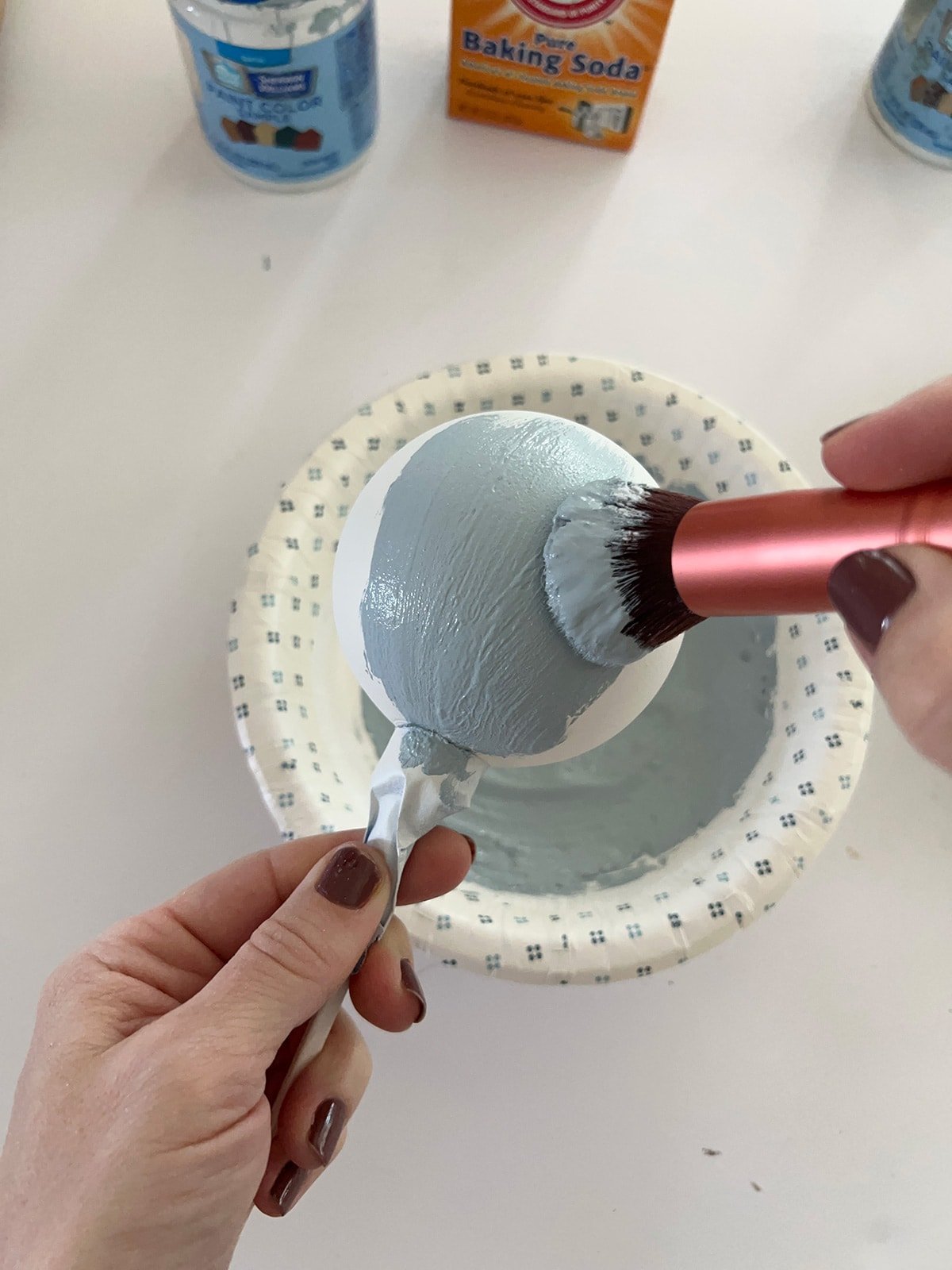 DIY Matte Powdered Christmas Ornaments - Jenna Sue Design