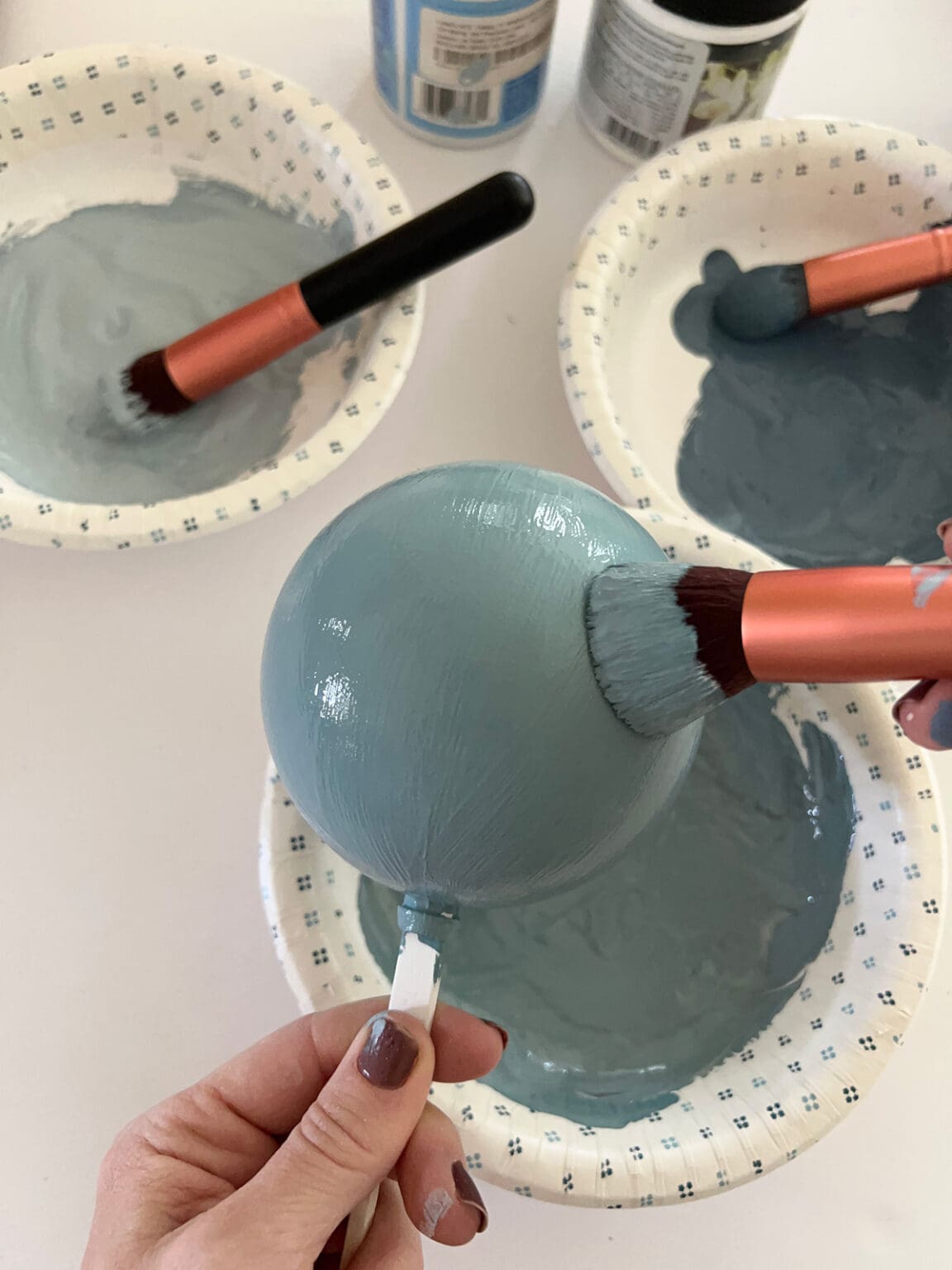 DIY Matte Powdered Christmas Ornaments - Jenna Sue Design