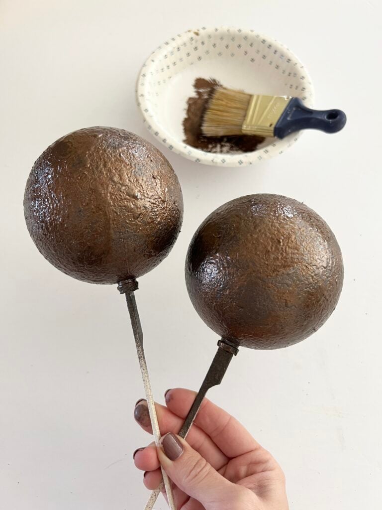DIY Aged Iron Christmas Ornaments - Jenna Sue Design