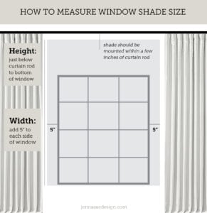How to make windows look bigger with curtains and shades - Jenna Sue Design