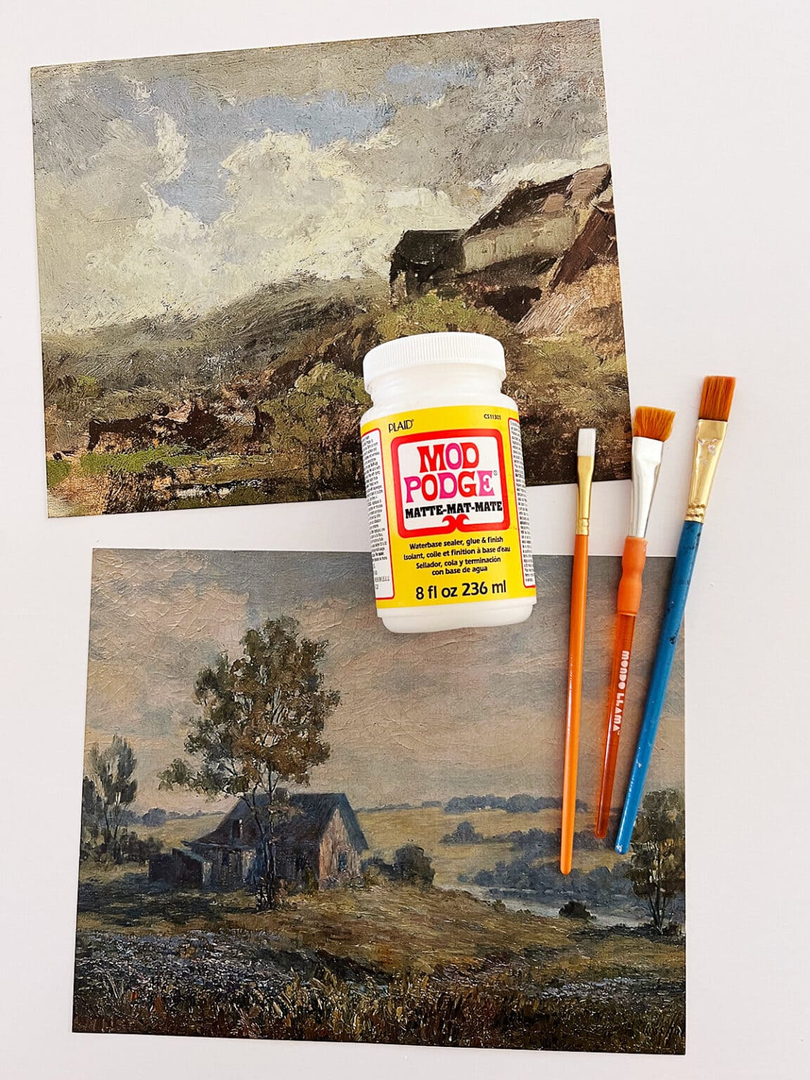 DIY Faux Oil Painting with Free Vintage Art - Jenna Sue Design