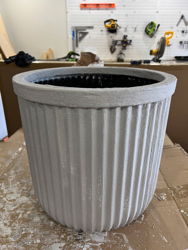 DIY Large Fluted Cement Planters - Jenna Sue Design