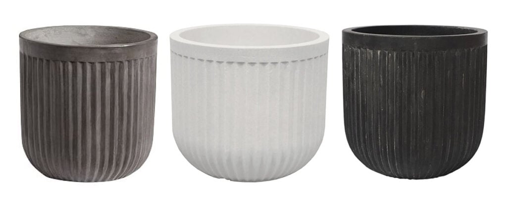 DIY Large Fluted Cement Planters - Jenna Sue Design