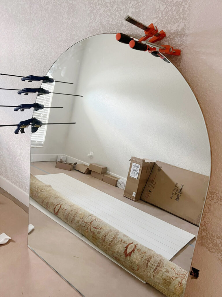 How to Make a Large Arched Mirror - Jenna Sue Design