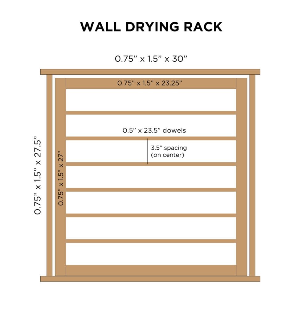 DIY Wall Mounted Clothes Drying Rack - Jenna Sue Design