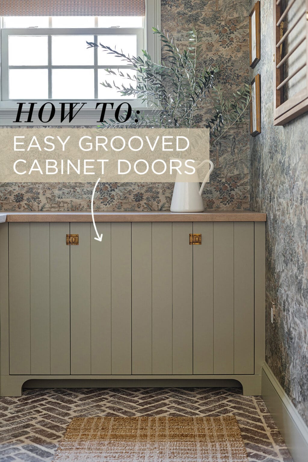 DIY V-Groove Cabinet Doors - Jenna Sue Design