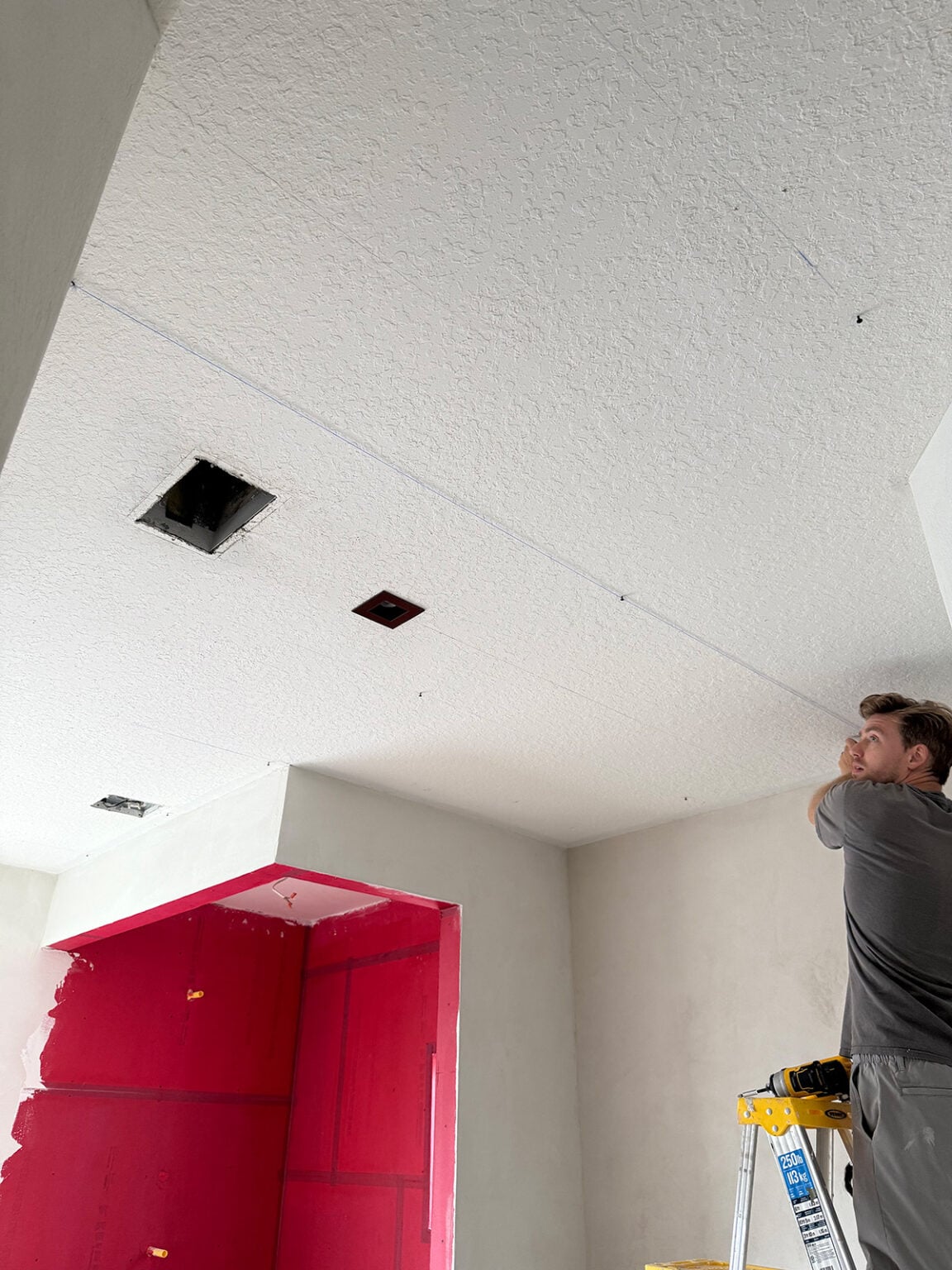 DIY Wood Plank and Beam Ceiling - Jenna Sue Design