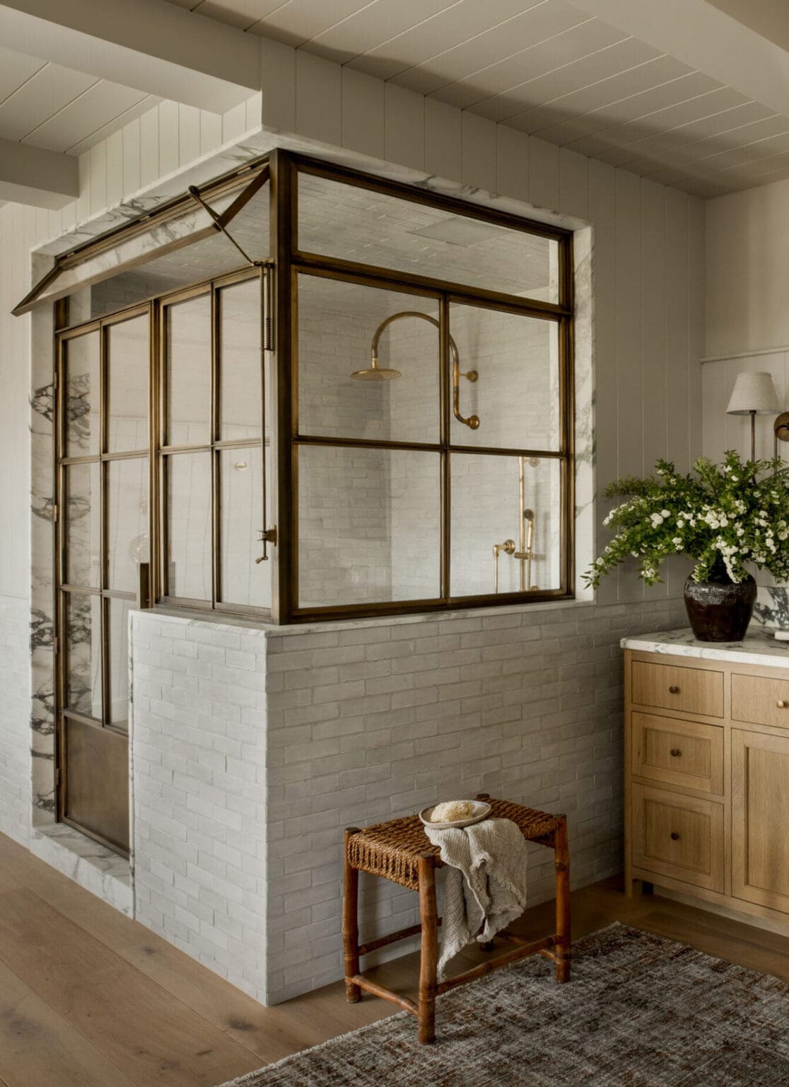 Our Custom Metal Shower Enclosure - Jenna Sue Design